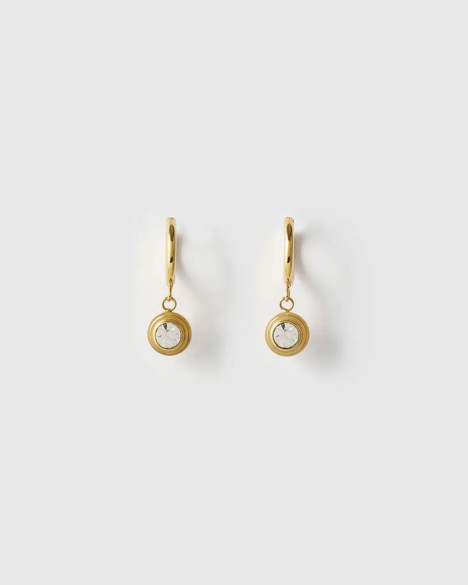 Asher Earrings STONE/ 14K GOLD PLATED – Deesse Boutique